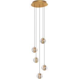 NOVA LUCE Pendelleuchte "LICIO", 5, Ø 31cm H: 150cm, 1 Stk.gold, Esszimmer, Leuchten