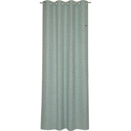 Vorhang Esprit, B:140cm H:250cm, blau, Microfaser, Polyester, Wohnzimmer, Gardinen, "Harp", HxB: 250x140, Blickdicht, mit Lederlabel, (BxH) 140 x 250