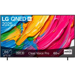 LG QNED-Fernseher "86QNED80A6A", 86 ′′, schwarz, Fernseher