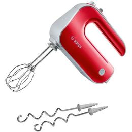 Bosch Handmixer "Styline MFQ40303, Edelst. Rührbesen/Knethaken, 5 Stufen, rot", B:20cm H:14,2cm T:7,5cm, rot, Mixer, Turbostufe, leichtes Gehäuse,