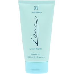 Laura Biagiotti Duschgel "Laura", 150ml, blau, Hautreinigungsmittel, mit sprizig-fruchtigem Aroma