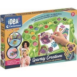 Clementoni Jungen Kreativset "idea Funkelnde 3D-Sticker", bunt, Kreativsets, Made in Europe