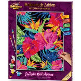 Schipper Kinder Malen nach Zahlen "Meisterklasse Premium - Exotische Blütenträume", bunt, B:40cm H:50cm, Malvorlagen, Made in Germany
