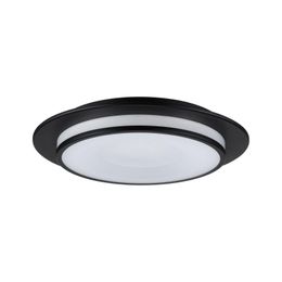 Paulmann LED Deckenleuchte "Egron 15W 360 mm Schwarz 230V 2700K Metall/Kunststoff", 1, &Oslash; 36cm H: 5,8cm, schwarz, Wohnzimmer, Leuchten, 3-step-dimmbar