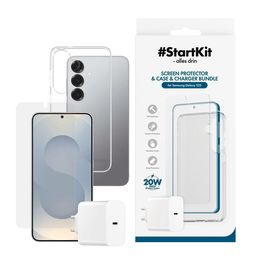 CARE BY PANZERGLASS USB-Ladeger&auml;t "StartKit - alles drin - Screen Protector, Case & Charger", wei&szlig;, B:10cm H:5cm T:22cm, Ladeger&auml;te, 3-in-1 Bundle f&uuml;r Samsung Galaxy S25