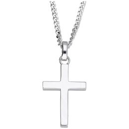 Smart Jewel Herren Kreuzkette "mit Kreuz - Anh&auml;nger, Silber 925", 50cm, Silber 925 (Sterlingsilber), silber, Silber 925 (Sterlingsilber), Halsketten