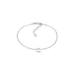 Elli Damen Armband "Buchstaben Initialen Anh&auml;nger L 925 Silber", 16cm, ohne Stein, Silber 925 (Sterlingsilber), silber, Silber 925 (Sterlingsilber),