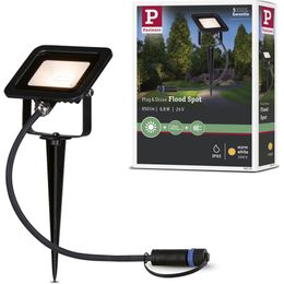 LED Gartenstrahler Paulmann, H:10,3cm, schwarz, Leuchten, "Flood", LED-Modul