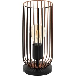Eglo Tischleuchte "ROCCAMENA Tischlampe, Nachttischlampe, schwarz, kuper, Stahl, E27", 1, &Oslash; 13cm H: 31cm, schwarz, Wohnzimmer, Leuchten, Draht,