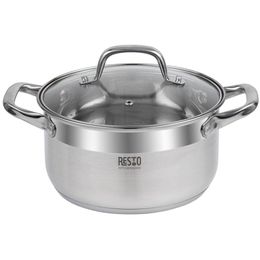 Kochtopf "Libra, Topf energiesparend und sp&uuml;lmaschinenfest", 3,6 l + &Oslash; 20cm + H&ouml;he 11cm, silber, RESTO KITCHENWARE, T&ouml;pfe, mit hitzebest&auml;ndigem