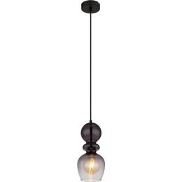Globo LIGHTING Hängeleuchte "CLARITY", 1 Stk.schwarz, Esszimmer, Leuchten, Hängeleuchte/Pendelleuchte/Wohnzimmer/rund/bauchiges Glas