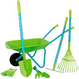 Small Foot Kinder Kinder-Gartenset, grün, B:78cm H:44cm L:36cm, Spielwerkzeug, mit Schubkarre