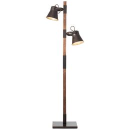 Brilliant Tischleuchte "Plow", 2, H: 153,5cm, 1 Stk., schwarz, Wohnzimmer, Leuchten, Standleuchte 2flg schwarz stahl/holz