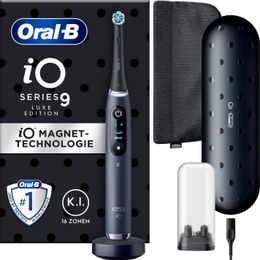 Oral-B Elektrische Zahnbürste "iO 9 Luxe Edition", schwarz, Kunststoff, B:3cm H:25cm T:3cm, Elektrozahnbürsten, mit Magnet-Technologie, 7 Putzmodi,
