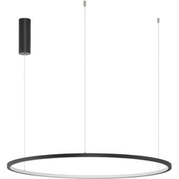 NOVA LUCE LED-Hängeleuchte "TARQUIN", 1, Ø 80cm, 1 Stk., schwarz, Leuchten, Mit Leuchtmittel; Höhenverstellbar