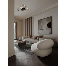 NOVA LUCE Deckenleuchte "AVEO", 3, H: 59,5cm, 1 Stk.schwarz, gold, Wohnzimmer, Leuchten
