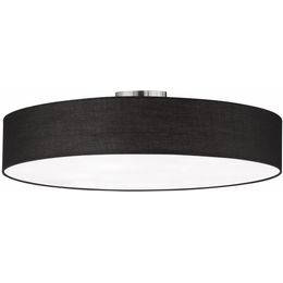 Trio LEUCHTEN Deckenleuchte "Hotel", Ø 65cm H: 17cm, 1 Stk., schwarz, Wohnzimmer, Leuchten, Deckenlampe Ã ̃ 65 cm mit Stoff-Schirm, Leuchtmittel