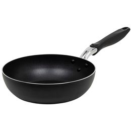 Wok "Antares, Bratpfanne antihaftbeschichtet und spülmaschinenfest", Ø 24cm + Höhe 7,5cmschwarz, RESTO KITCHENWARE, Pfannen, Induktion, für alle