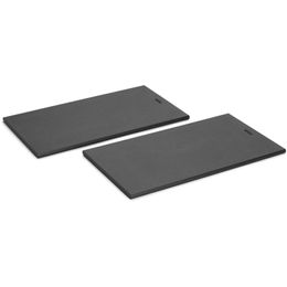 Woll Fr&uuml;hst&uuml;cksbrett "Woll Cut & Serve, 27 x 15 cm, 2-tlg. Fr&uuml;hst&uuml;cksset", B/H/L: 27cm x 0,7cm x 15cm, schwarz, Schneidebretter, aus