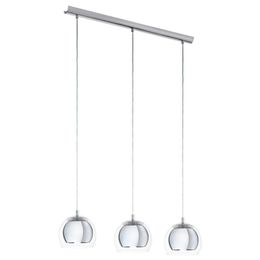 Eglo Hängeleuchte "ROCAMAR", 3, H: 110cm, 1 Stk., silber, Esszimmer, Leuchten, Hängeleuchte - Esstischlampe - für Küche, Esszimmer oder Wohnzimmer