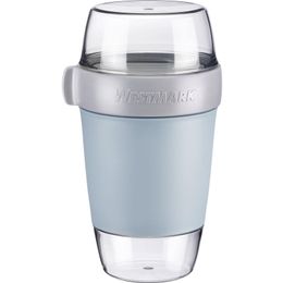Westmark Mehrwegbecher, B:12,5cm H:21cm, blau, Lebensmittelaufbewahrungsbeh&auml;lter, M&uuml;sli-, Lunchbeh&auml;lter, To Go, 200 + 600 + 350 ml, Made in Germany