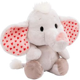 Nici Kinder Kuscheltier "Love, Elefant hellgrau, 48 cm", grau, Plüsch, B:26cm H:48cm L:32cm, Plüschfiguren, schlenkernd