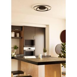 Eglo Deckenleuchte "CALAGRANO-Z Deckenlampe schwarz wei&szlig;, ZigBee 3.0, Backlight, Timer", 1, &Oslash; 45cm H: 3,5cm, 1 Stk., schwarz-wei&szlig;, Wohnzimmer,