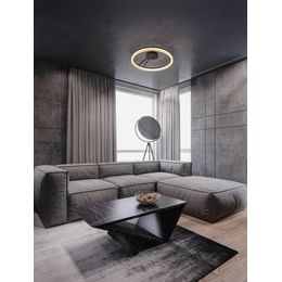 NOVA LUCE Deckenleuchte "LONELA", 1, &Oslash; 60cm H: 14cm, 1 Stk.schwarz, Wohnzimmer, Leuchten