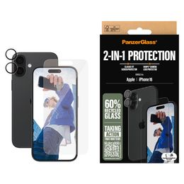 PanzerGlass Displayschutzglas "2-in-1 Protection, Glass, Lens Protector", B:11cm H:1,2cm T:19,5mm, transparent, Displayfolien, Displayschutzfolie,