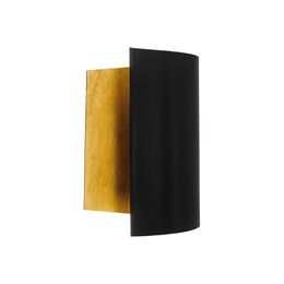 Eglo Wandleuchte "FALICETTO Wandlampe, schwarz-gold, Metall, exkl. Leuchtmittel E27", 1, H: 25cm, 1 Stk., schwarz, Wohnzimmer, Leuchten, Flurlampe,