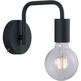 Trio LEUCHTEN Wandleuchte "Diallo", 1, H: 15cm, schwarz, Wohnzimmer, Leuchten, mit FLEXConnect für Stecker oder Festanschluss, Kippschalter