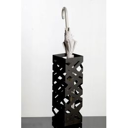 Schirmst&auml;nder HAKU, B:16cm H:49cm T:16cm, schwarz, Metall, Regenschirmst&auml;nder