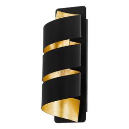 Eglo Wandleuchte "ELIZONDO Wandlampe, schwarz-gold, Metall, exkl. Leuchtmittel E14", 1, H: 27cm, 1 Stk., schwarz, Wohnzimmer, Leuchten, Flurlampe,