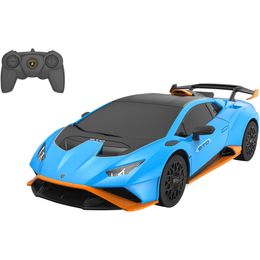 Jamara Kinder RC-Auto "Lamborghini Huracán STO 1:24 blau, 2,4GHz", blau, Kunststoff, B:9,3cm H:5,2cm T:18,9cm, Fernlenkfahrzeuge, offiziell lizenziert
