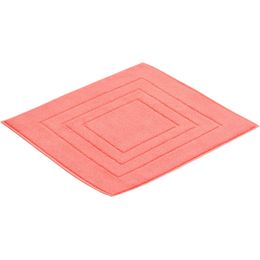 Badematte Vossen, H:10mm, rosa, Baumwolle, Badematten, "Feeling", Badteppich, Uni-Farben, mit Bord&uuml;re, Hoch-Tief Effekt, reine Baumwolle