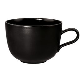 Seltmann Weiden Tasse "Liberty - Velvet Black", &Oslash; 10,3cm x 7,4cm, 400ml, 1 Stk., schwarz, Trinkgef&auml;&szlig;e, Milchkaffeeobertasse 0,38 l