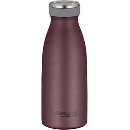 THERMOCAFÉ Isolierflasche "TC BOTTLE, aus doppelwandigem Edelstahl, spülmaschinenfest", 350mlburgundy mat, Trinkflaschen, gummierter Drehverschluss,