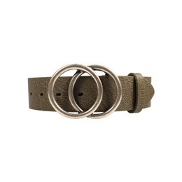 Damen Koppelg&uuml;rtel, braun, Gr. 105, RETTUNGSRING G&Uuml;RTEL, unifarben, Materialmix, G&uuml;rtel, Rettungsring Veganer G&uuml;rtel &raquo;AppleSkin&laquo; Schlamm 2 Kreise