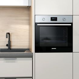 Samsung Einbaubackofen "NV68A1140BS", B:59,5cm H:59,5cm T:57cm, grau, Backöfen, Sauberkeit von ganz allein. Dank katalytischer Rückwand