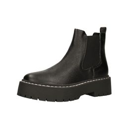 Steve Madden Damen Stiefelette "Steve Madden Stiefelette Leder/Textil", Gr. 41, schwarz, Leder, Textil, Schuhe
