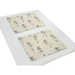Platzset Adam, B:40cm L:50cm, rosa, Obermaterial: 100% Baumwolle, Platzsets, "Ballerina", GOTS organic,zertifiziert durch CERES 0242f&uuml;r Kinder