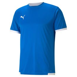 Puma Herren Trainingstop "TEAMLIGA JERSEY", blau, Gr. XL, unifarben, Interlock, Obermaterial: 100% Polyester, Tops