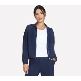 Skechers Damen Trainingsjacke, blau, Gr. XXL, Obermaterial: 75% Nylon, 25% Elasthan, Jacken