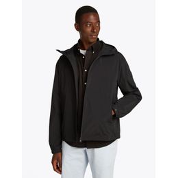 Tommy Hilfiger Herren Kurzjacke "BRANDED HOODED JACKET", schwarz, Gr. L, Web, Obermaterial: 100% Polyamid, Jacken