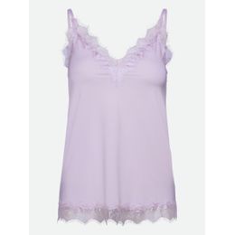 rosemunde Damen Unterhemd "Billie Strap Top", Gr. 40, lila, Obermaterial: 90% Polyester, 10% Elasthan, Unterhemden, Vintage-Spitzenbesatz an