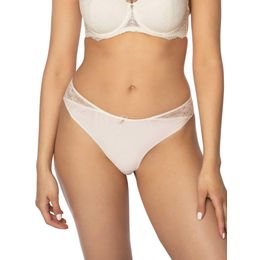 Viania Damen Brasilslip "Damen Brasilian Slip Carmen", Gr. 36, beige, Spitze, Obermaterial: 82% Polyamid PA. 13% Elasthan EL. 5% Baumwolle CO.,