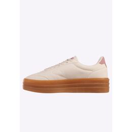 Lotto Damen Plateausneaker, Gr. 38, wei&szlig;, Synthetik, Schuhe, - mit gepolsterter Schaftkante