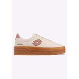 Lotto Damen Plateausneaker, Gr. 40, wei&szlig;, Synthetik, Schuhe, mit gepolsterter Schaftkante
