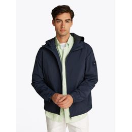 Tommy Hilfiger Herren Kurzjacke "BRANDED HOODED JACKET", blau, Gr. S, Web, Obermaterial: 100% Polyamid, Jacken