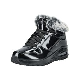 Skechers Damen Schnürstiefelette "Skechers Stiefelette Lederimitat/Textil", Gr. 40, schwarz, Lederimitat, Textil, Schuhe